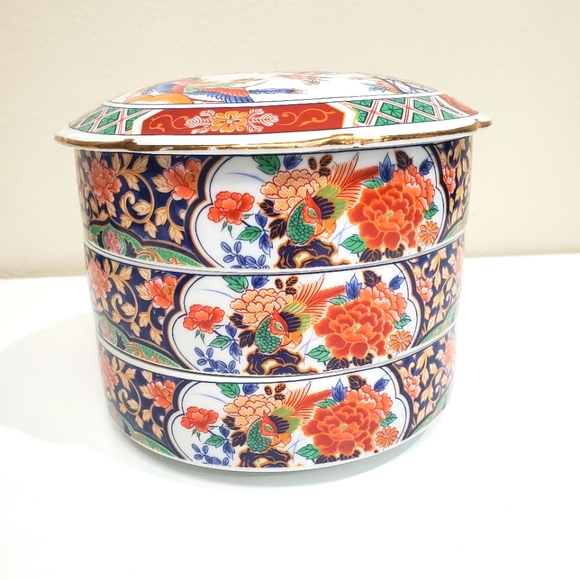 Art | Vintage Japanese 3 Covered Stackable Bowl | Poshmark